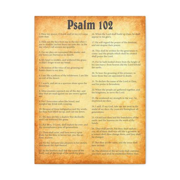 Express Your Love Gifts | Art | Scripture Sign Psalm 2 Chapter Gold Bible Canvas Christian Wall ...